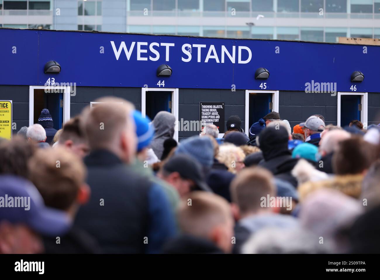 Ipswich Town fans outside the West Stand turnstiles - Ipswich Town v ...
