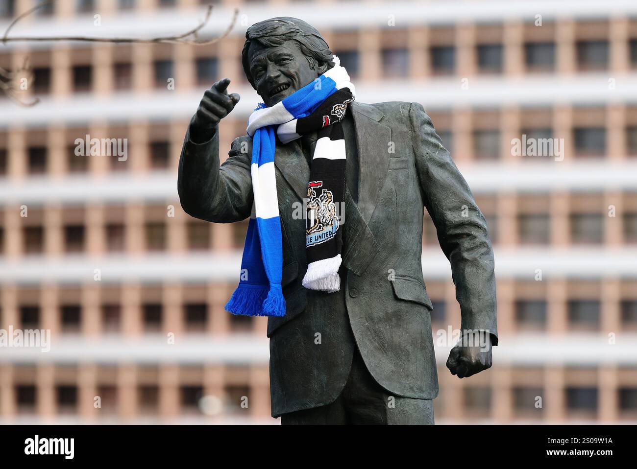 Statue of Sir Bobby Robson seen with Ipswich Town and Newcastle United ...