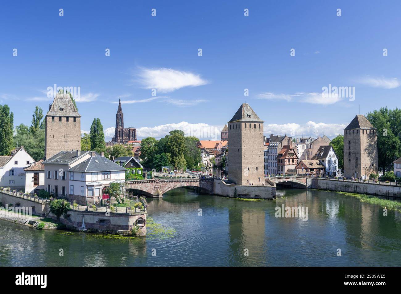 Strasbourg, France - The Ponts couverts, three bridges and four towers ...