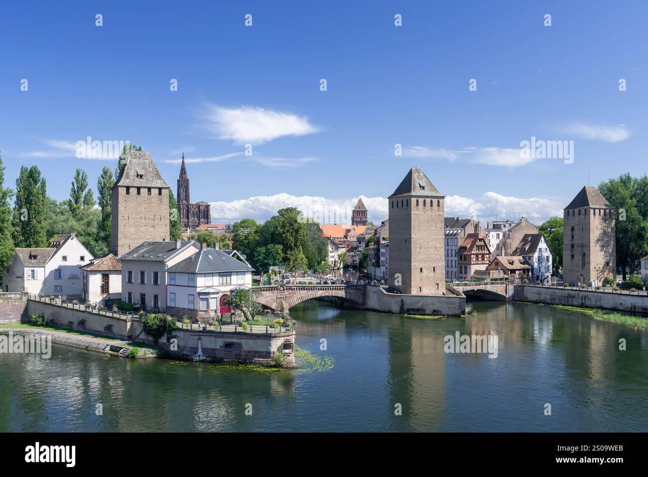 Strasbourg, France - The Ponts couverts, three bridges and four towers ...