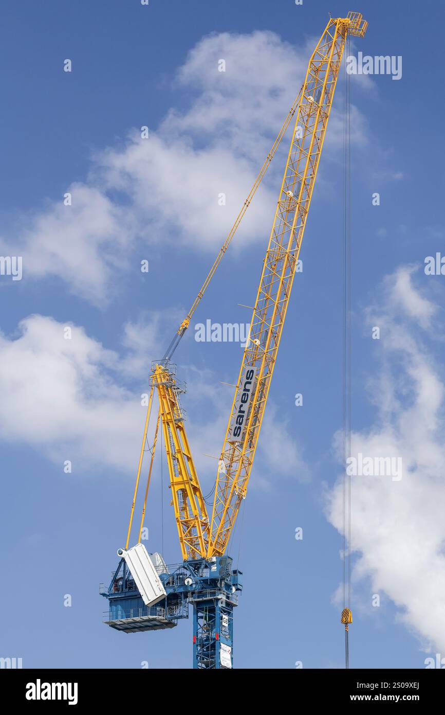 Ivry-sur-Seine, France - View on a luffing jib crane Wilbert WT 2405 L ...