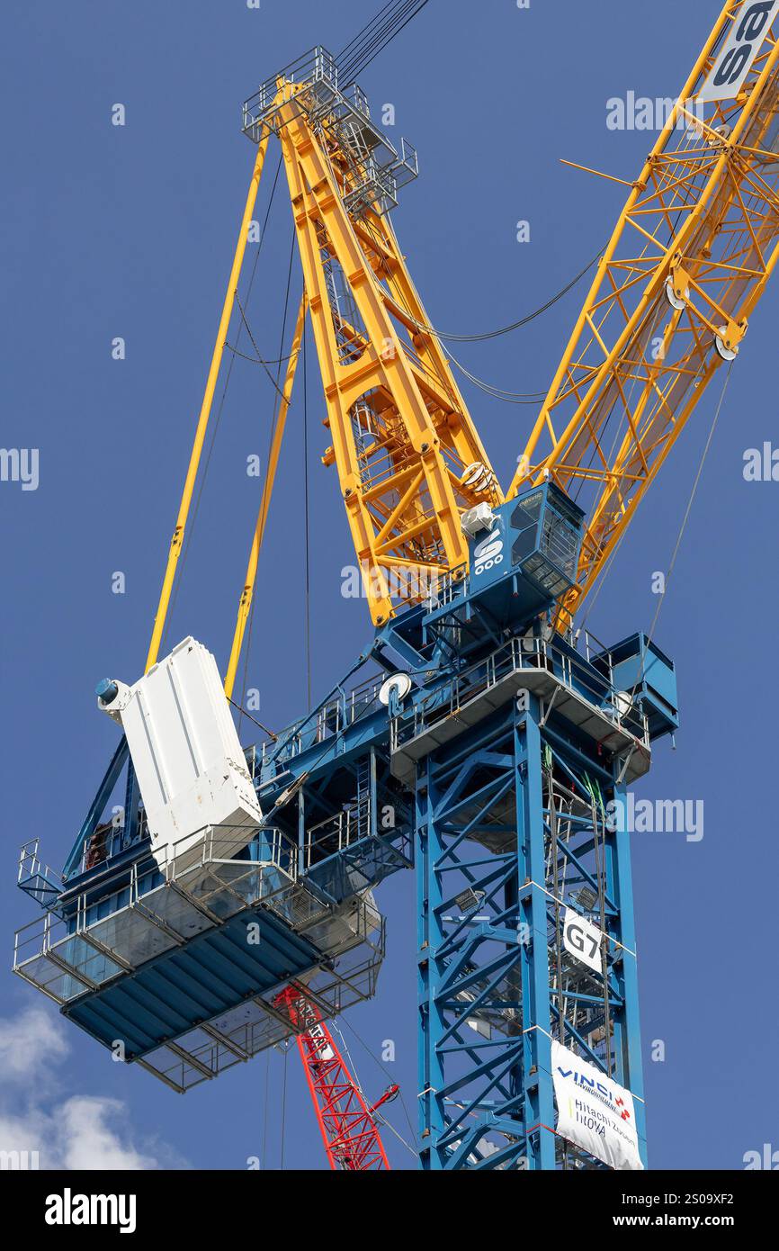 Ivry-sur-Seine, France - View on a luffing jib crane Wilbert WT 2405 L ...