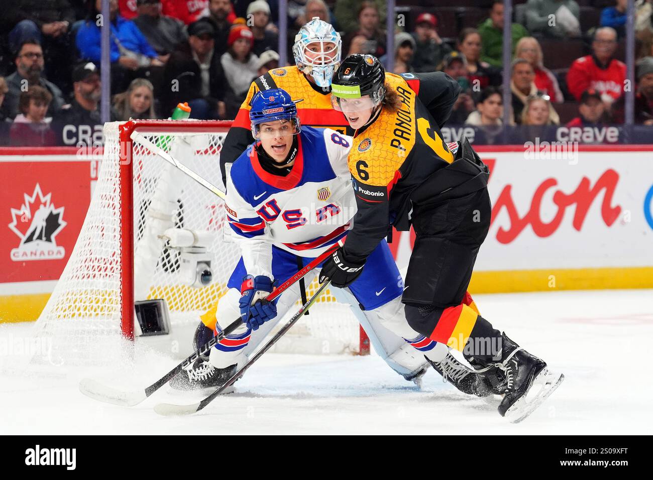 Ottawa, Canada. 26th Dec, 2024. USA forward Brandon Svoboda (8 ...