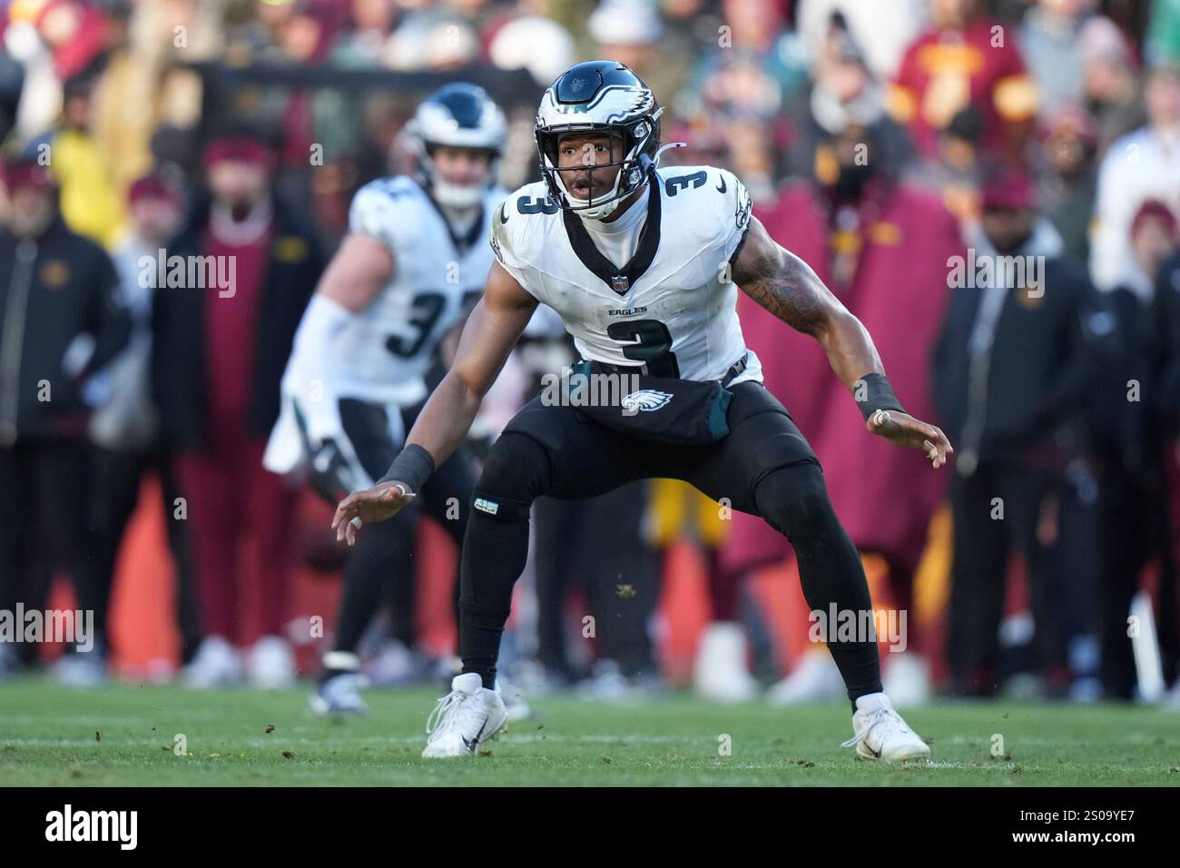 Philadelphia Eagles linebacker Nolan Smith Jr. (3) rushes the passer ...