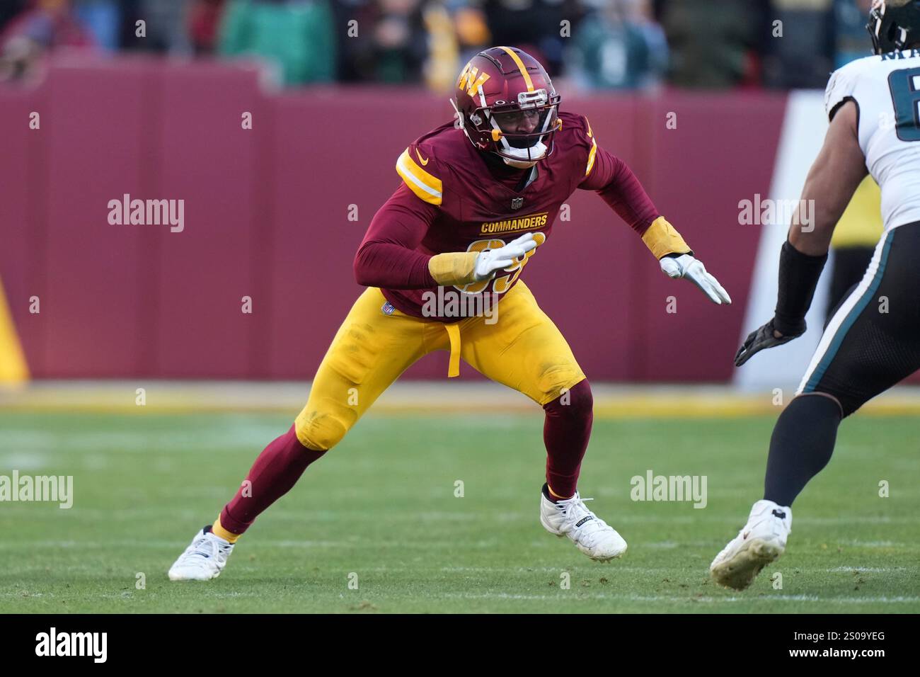 Washington Commanders defensive end Clelin Ferrell (99) rushes the ...