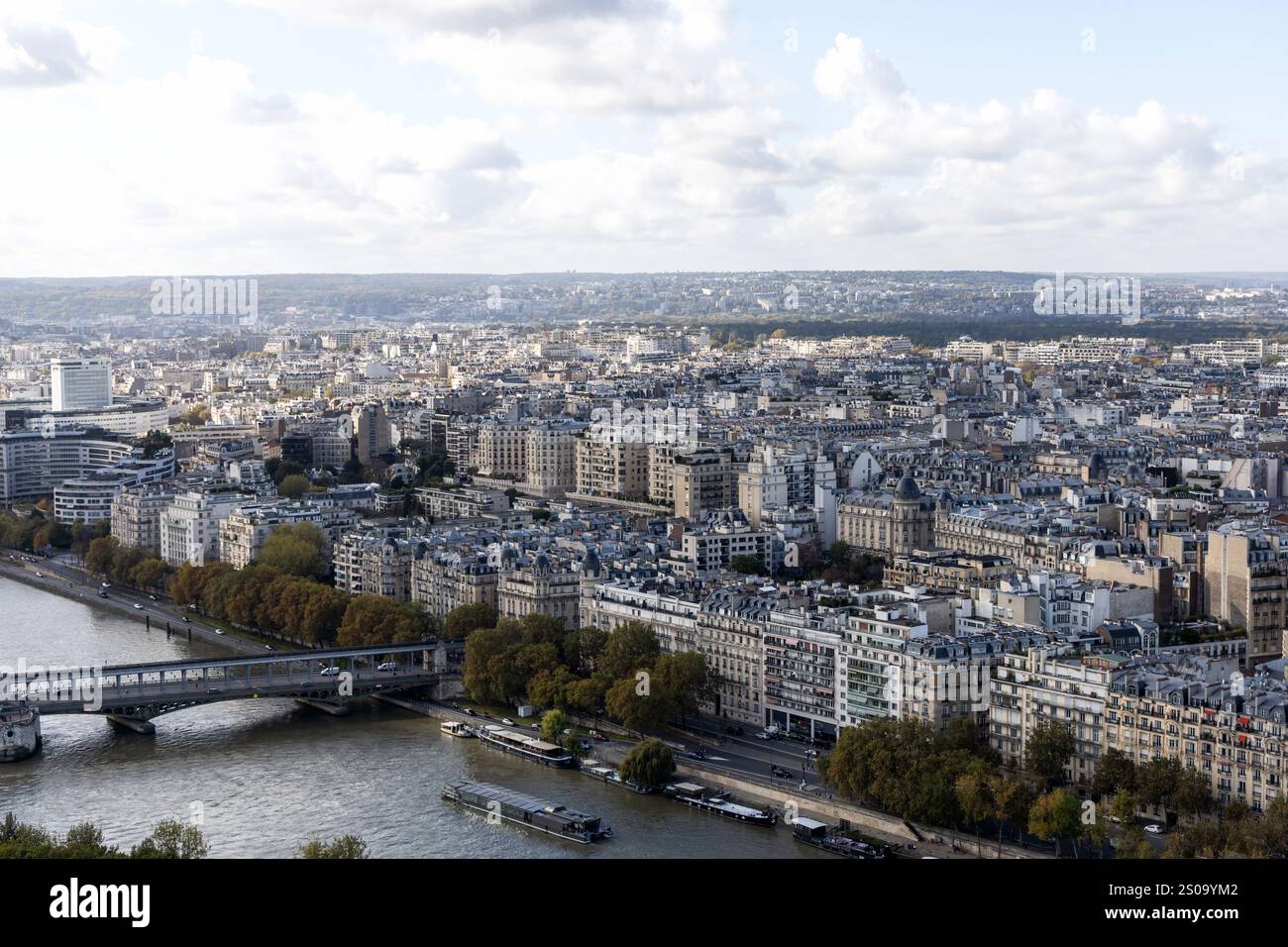 A stunning aerial view captures the beauty of Paris, showcasing the ...