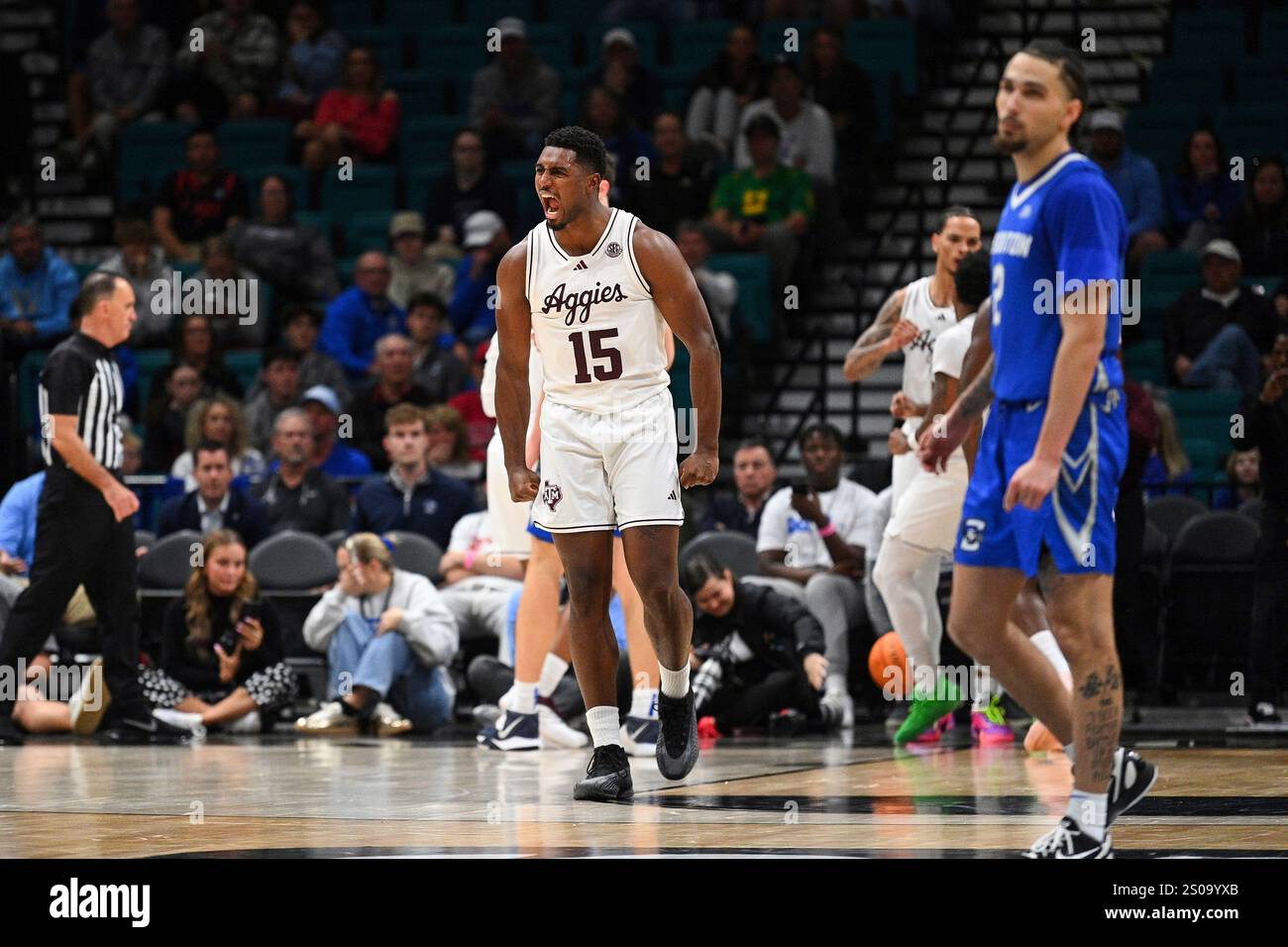 LAS VEGAS, NV - NOVEMBER 27: Texas A&M Aggies forward Henry Coleman III ...