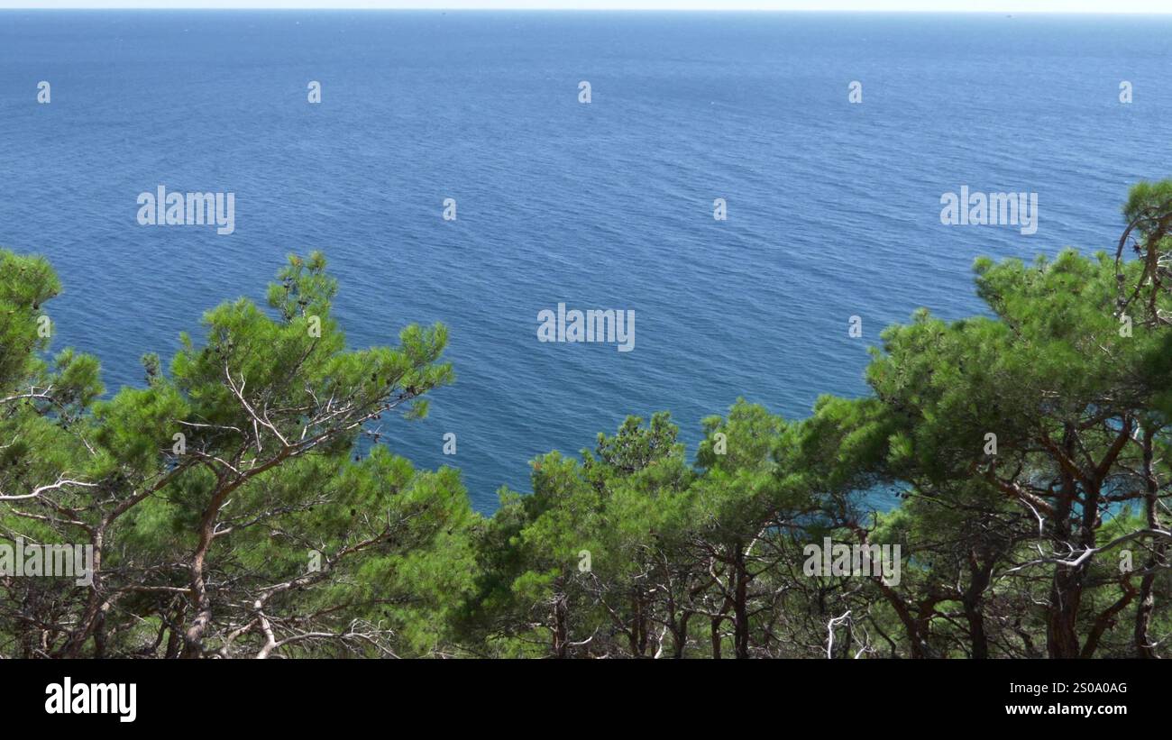 Black Sea coast of a wild beach near the Cape Idokopas, not far from ...