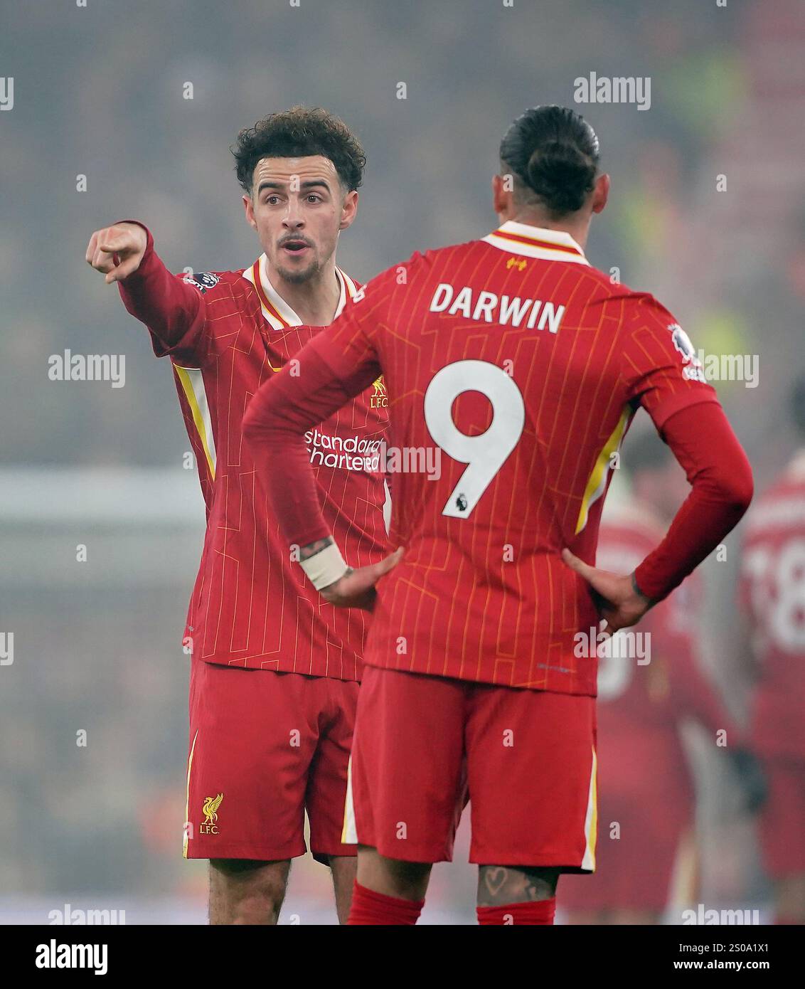 Liverpool's Curtis Jones and Darwin Nunez during the Premier League ...