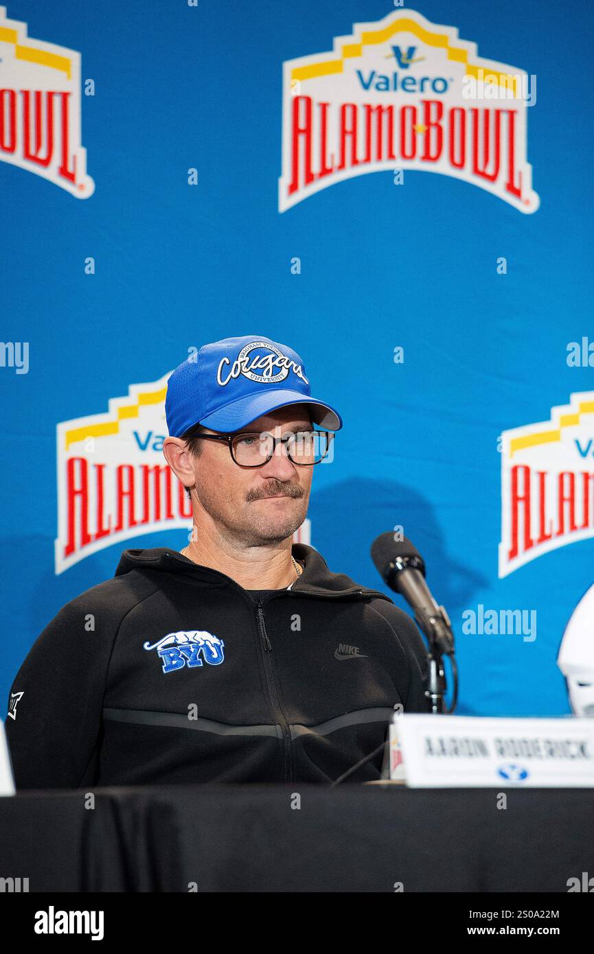 December 26, 2024: BYU Offensive Coordinator Aaron Roderick pre-game ...