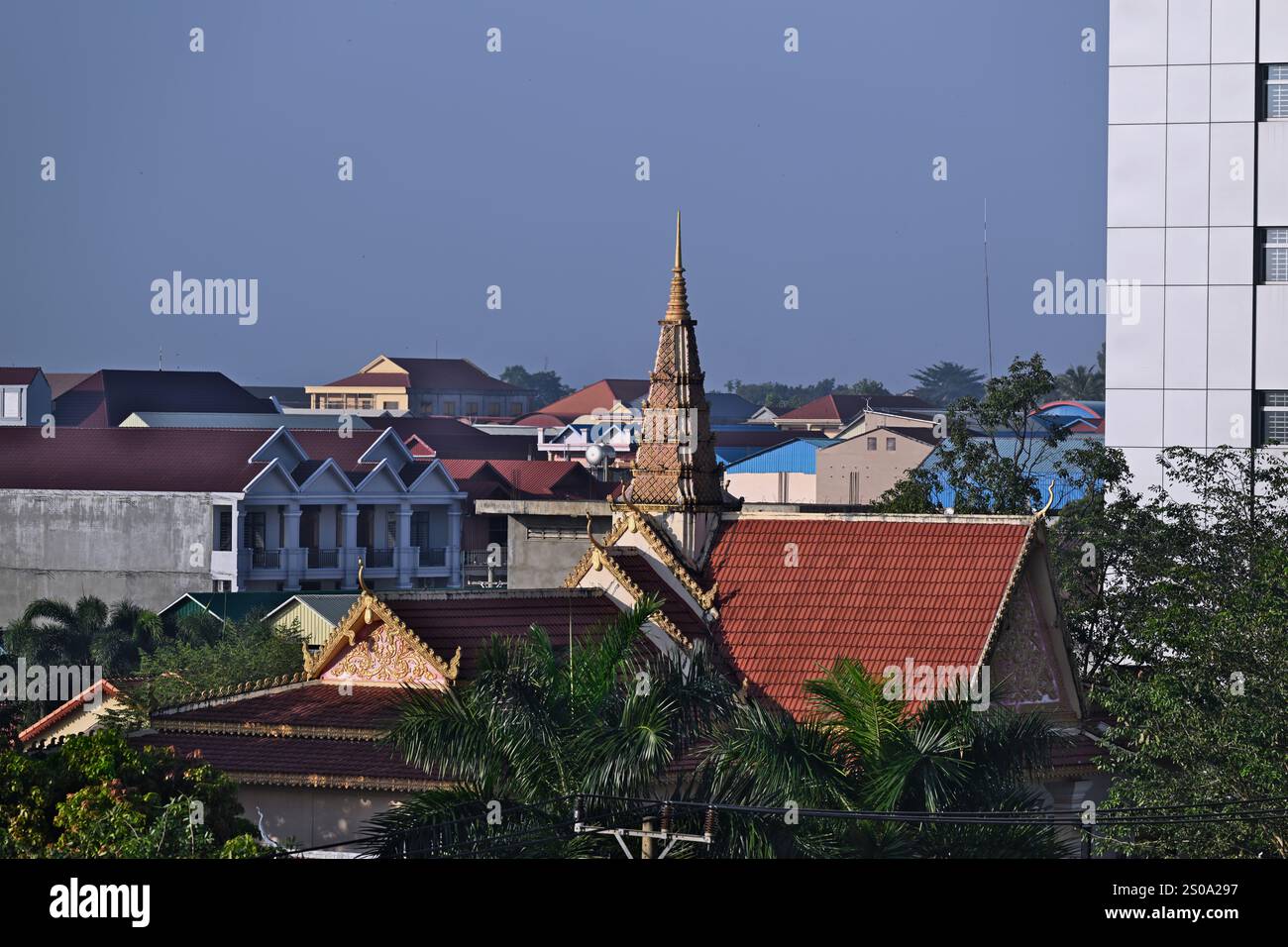The modern skyline of Ban Lung, Ratanakiri Province, Cambodia Stock Photo - Alamy