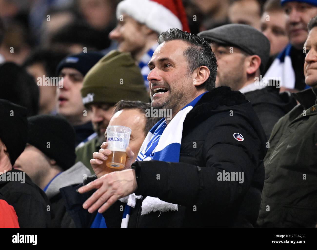 Gent, Belgium. 26th Dec, 2024. Gent's owner Sam Baro reacts during a ...