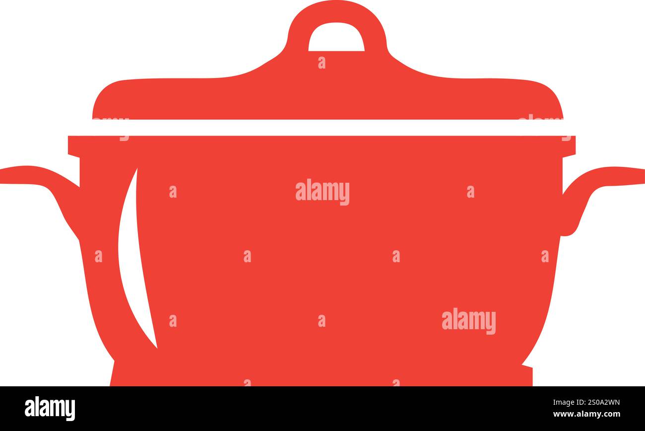 Steel pot cooking pan Stock Vector Images - Alamy