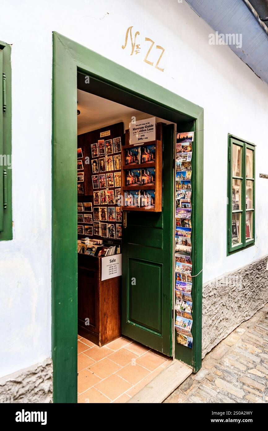Franz Kafka's house in the Golden Lane, complex of Prague Castle ...