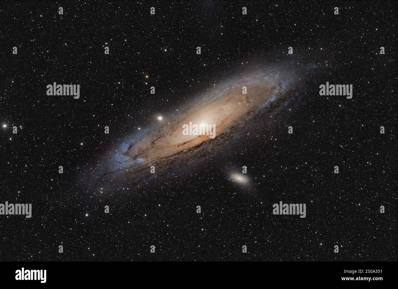 Andromeda Galaxy, M31. Long exposure and high resolution image, captured with an astronomic ...