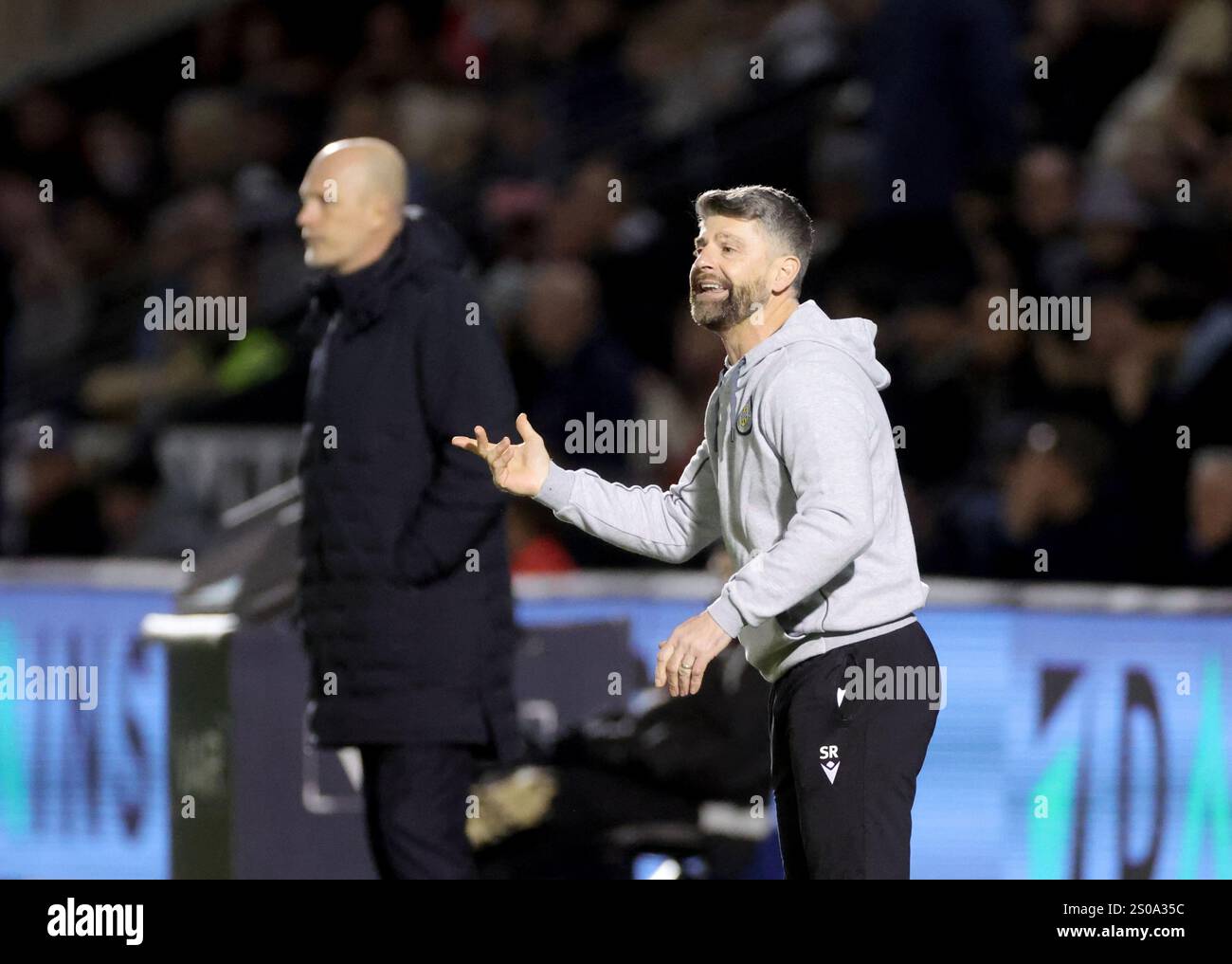 St Mirren manager Stephen Robinson during the William Hill Premiership ...