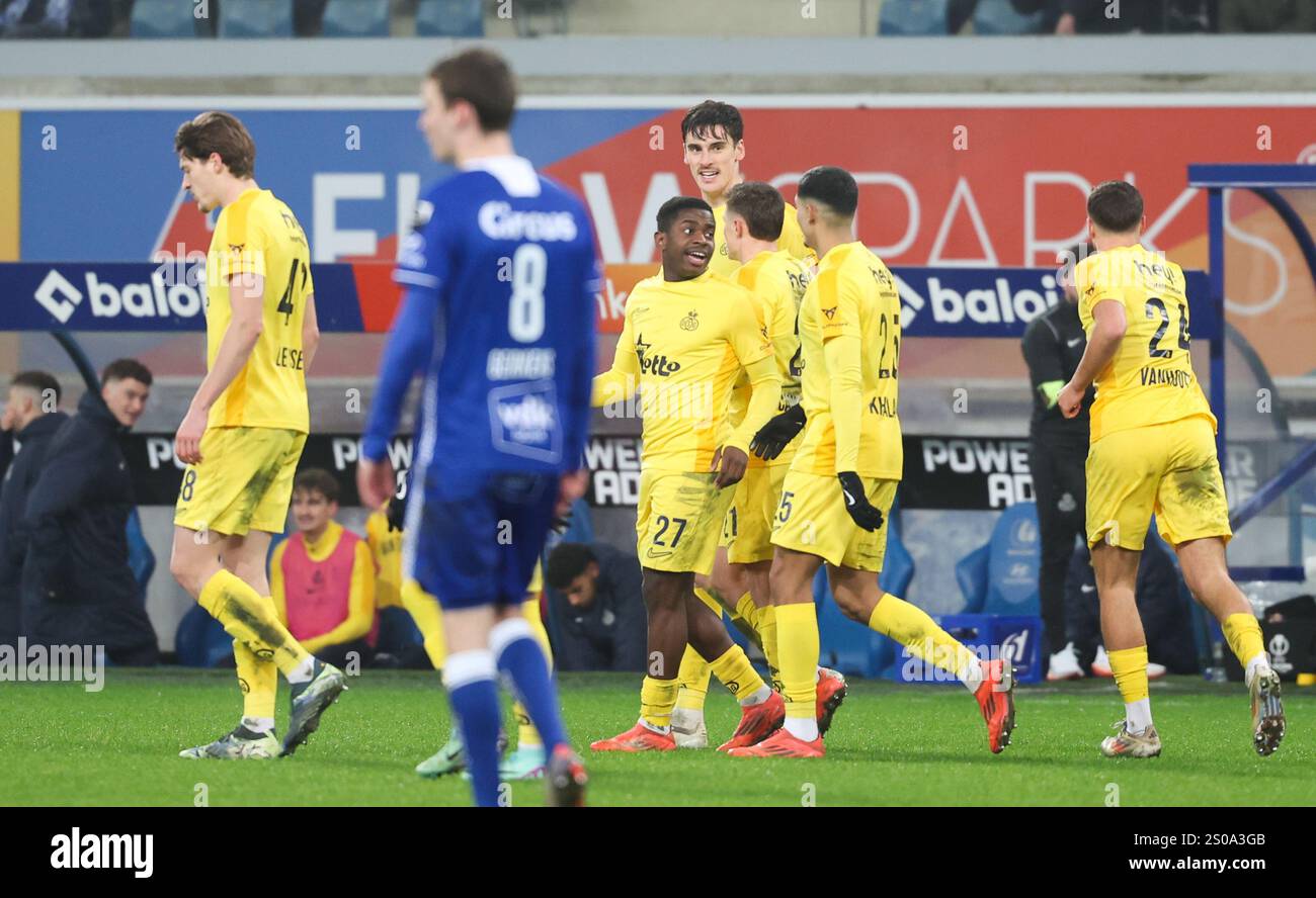 Gent, Belgium. 26th Dec, 2024. Union's Ross Sykes celebrates after ...