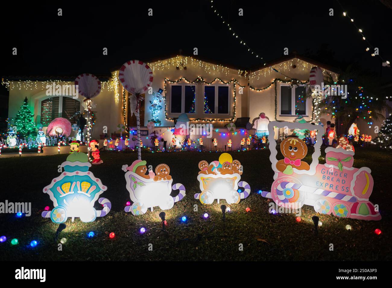 Torrance, United States. 21st Dec, 2024. Sleepy hollow Christmas lights ...