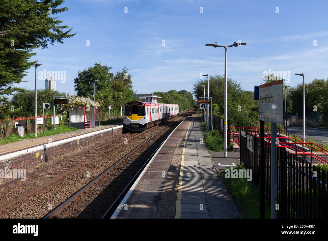 Transport For Wales class 230 D-train diesel battery electric multiple unit running on the ...