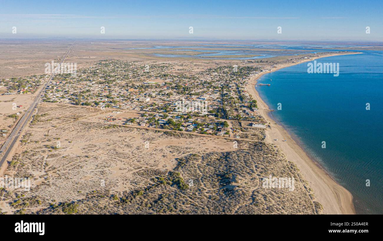 Aerial view Bahía Kino, Sonora, Mexico. sea. tourist destination ...
