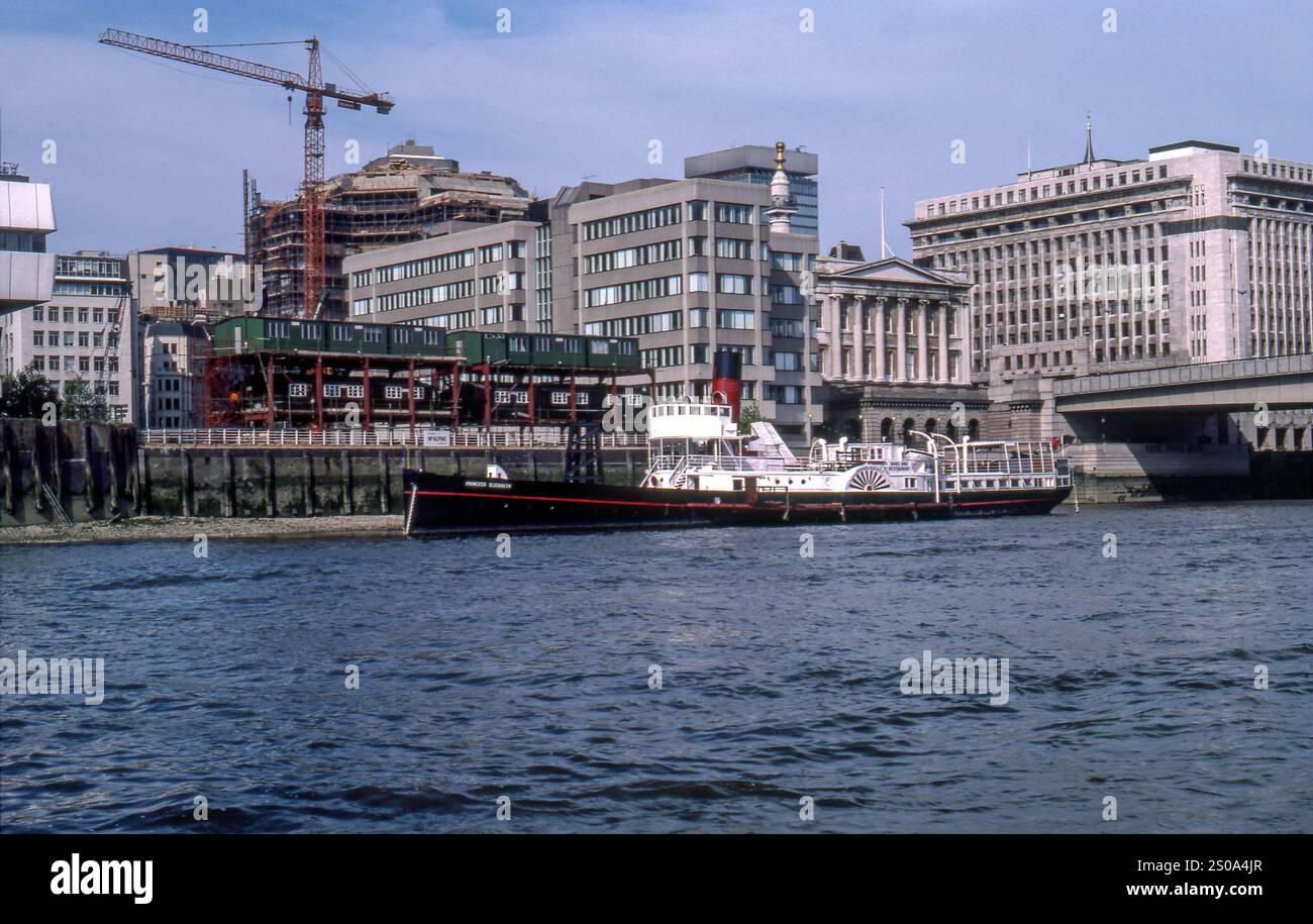 PS Princess Elizabeth London Thames Tourists Boat Trip, Summer 1982 ...