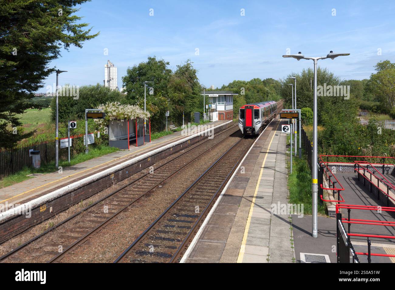 Transport For Wales CAF built class 197 train 197013 running on the ...