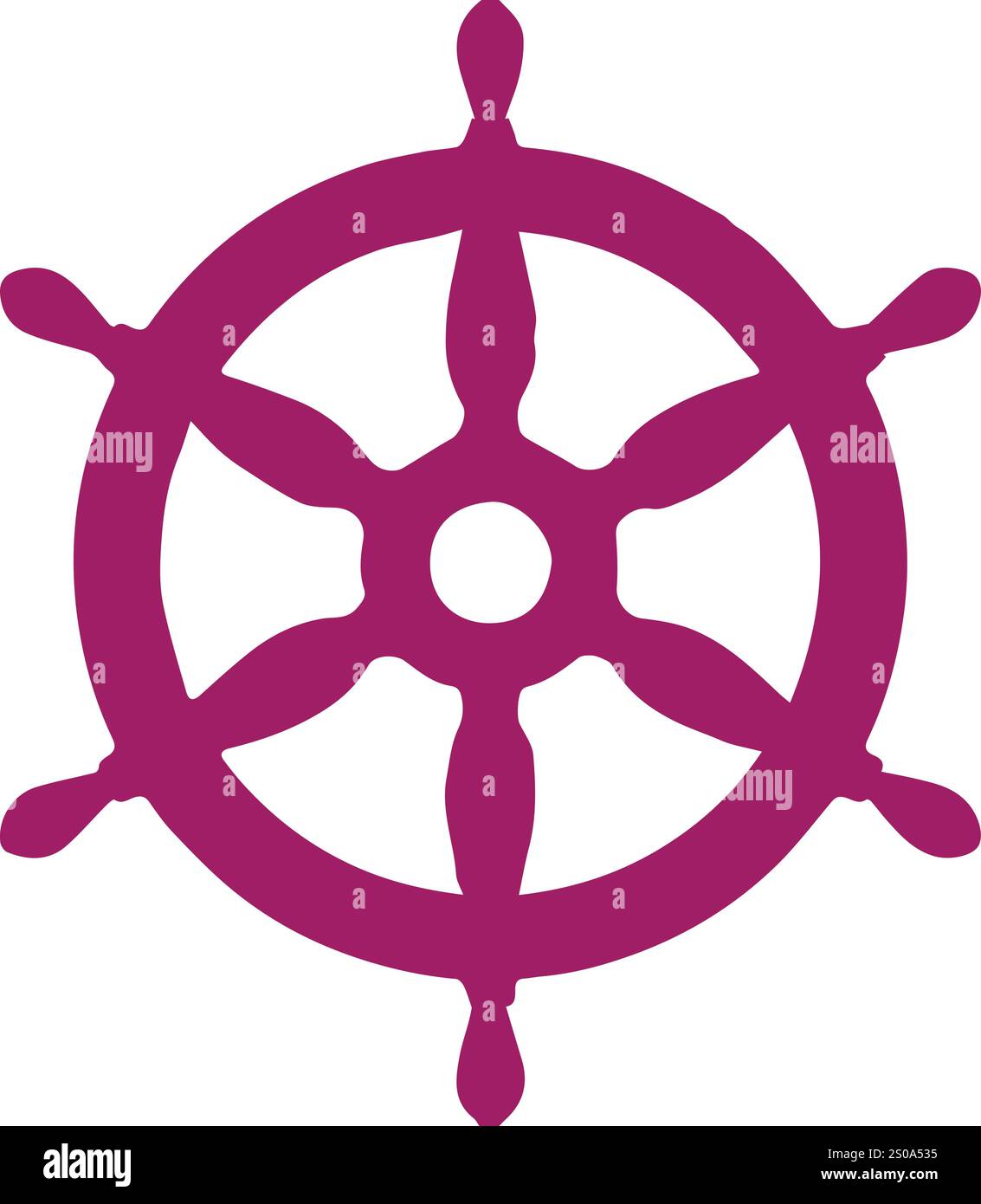 vector ship wheel, sea anchor illustration design Stock Vector Image ...