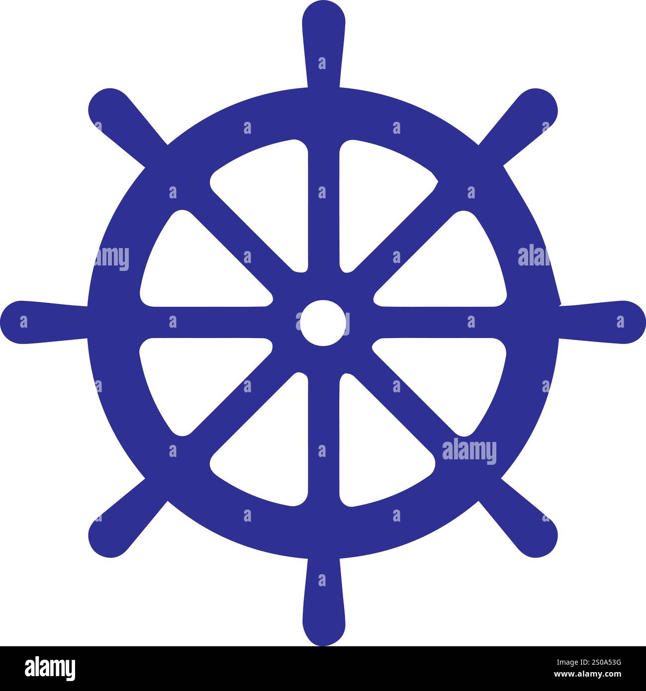 vector ship wheel, sea anchor illustration design Stock Vector Image ...