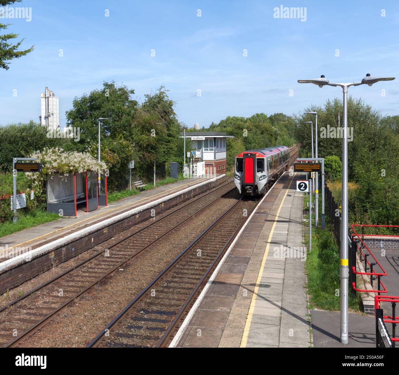 Transport For Wales CAF built class 197 train 197013 running on the ...