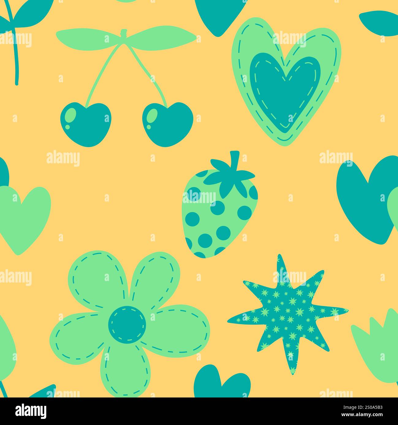 Valentine love hearts seamless 14 February pattern for wrapping paper ...