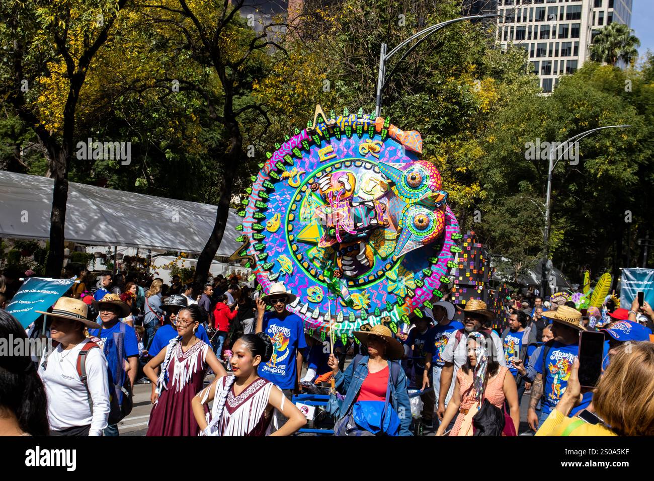 Mexico City, Mexico – October 19, 2024: Traditional parade of the ...