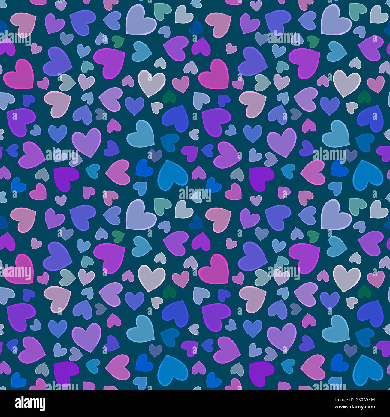 Valentine love hearts seamless 14 February pattern for wrapping paper ...