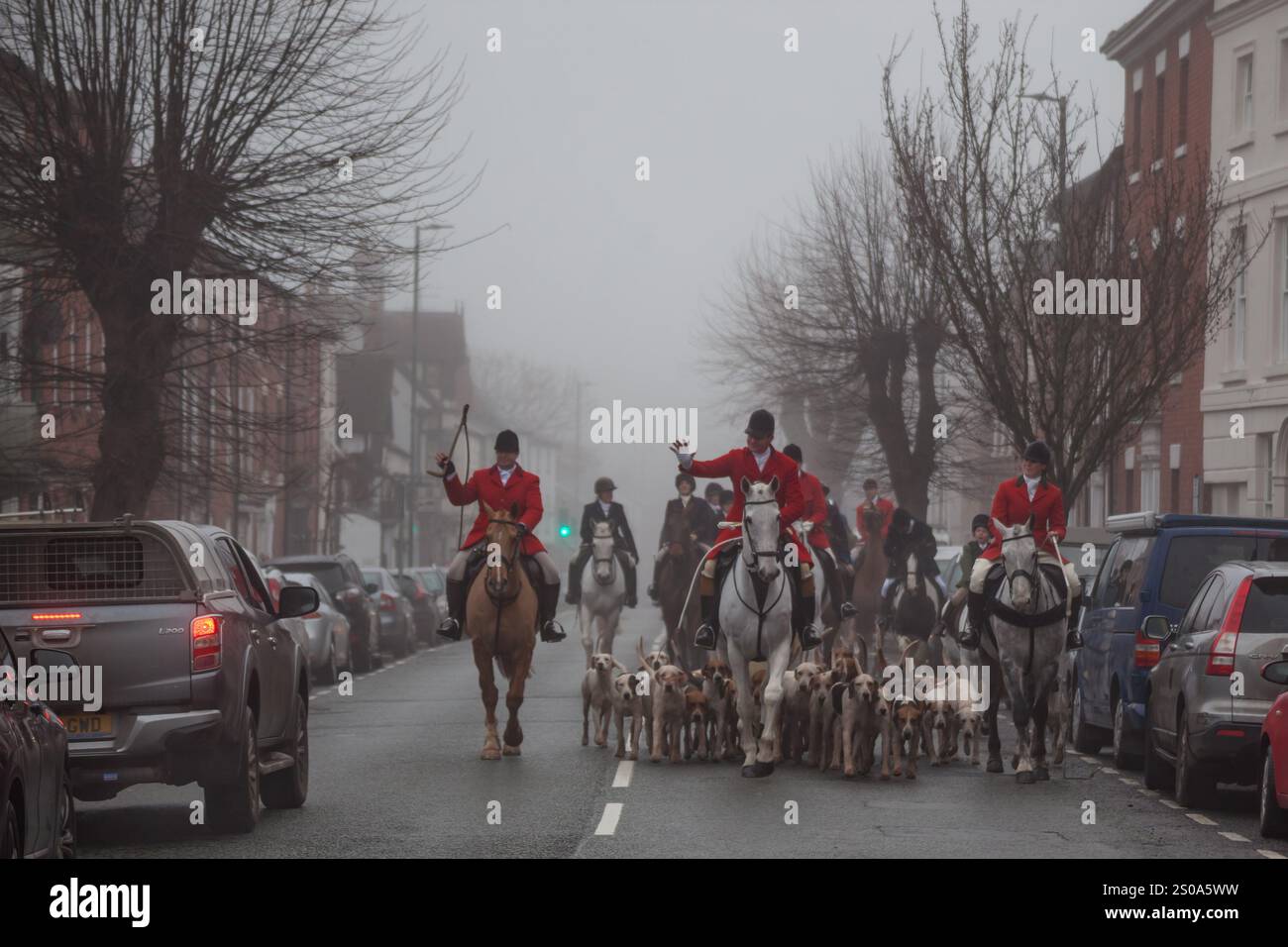 Leominster, UK. 26th Dec, 2024. Members of the Hereford and Clifton ...