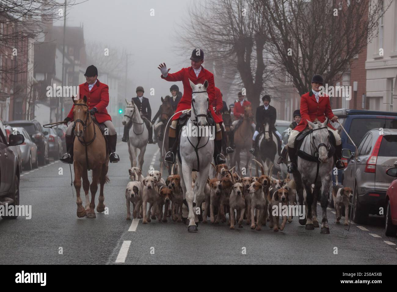 Leominster, UK. 26th Dec, 2024. Members of the Hereford and Clifton ...