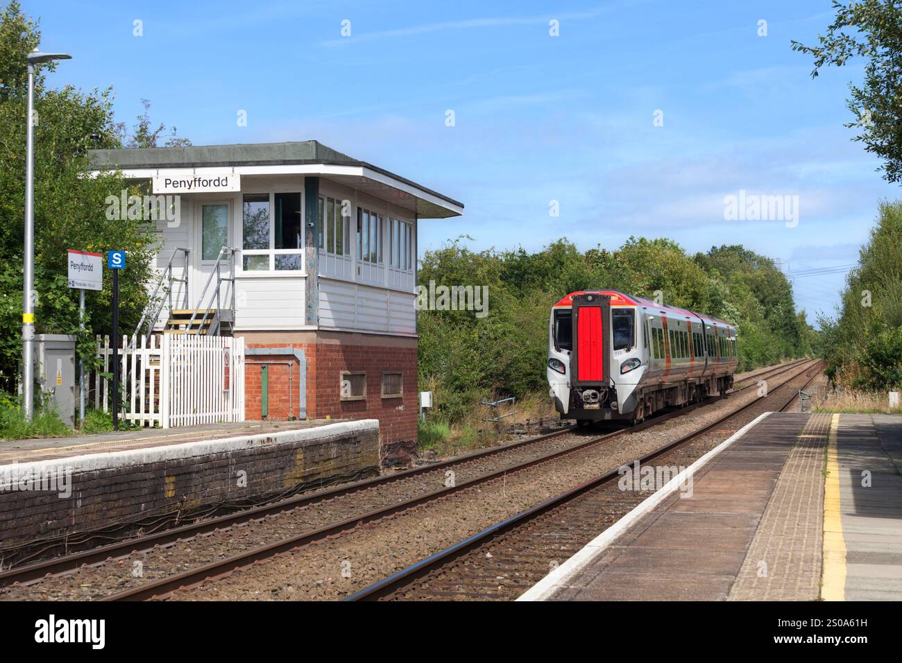 Transport For Wales CAF built class 197 train 197013 running on the ...