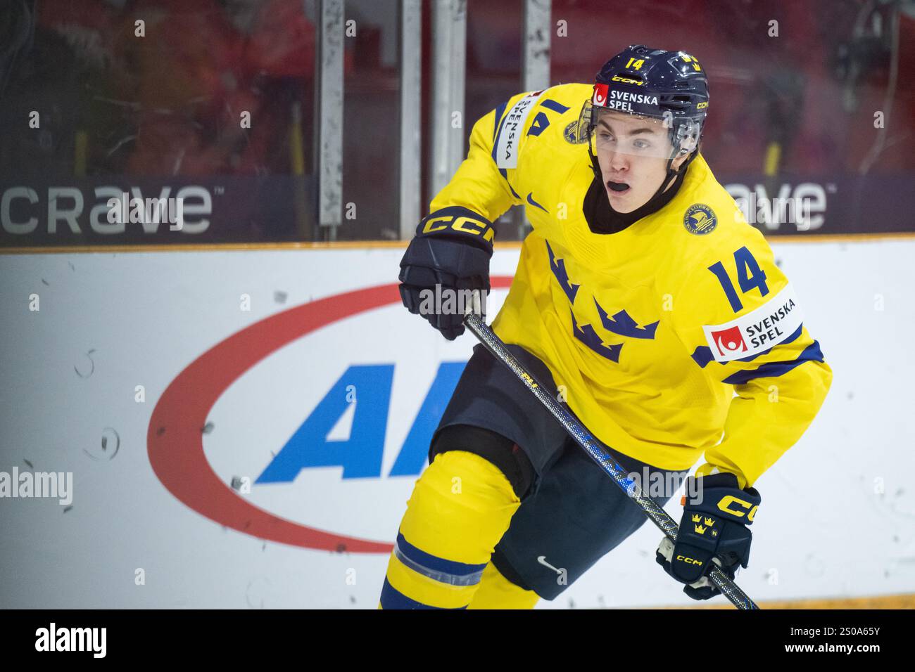 241226 Linus Eriksson of Sweden during the 2025 IIHF World Junior ...