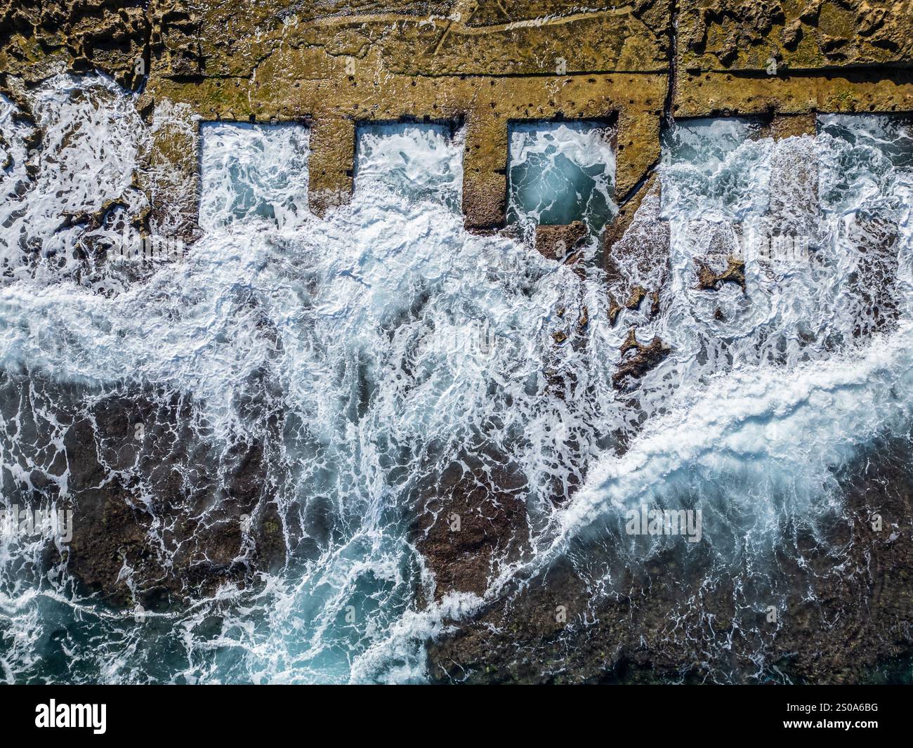 Aerial photo from Roman bath in Sliema, Malta Stock Photo - Alamy
