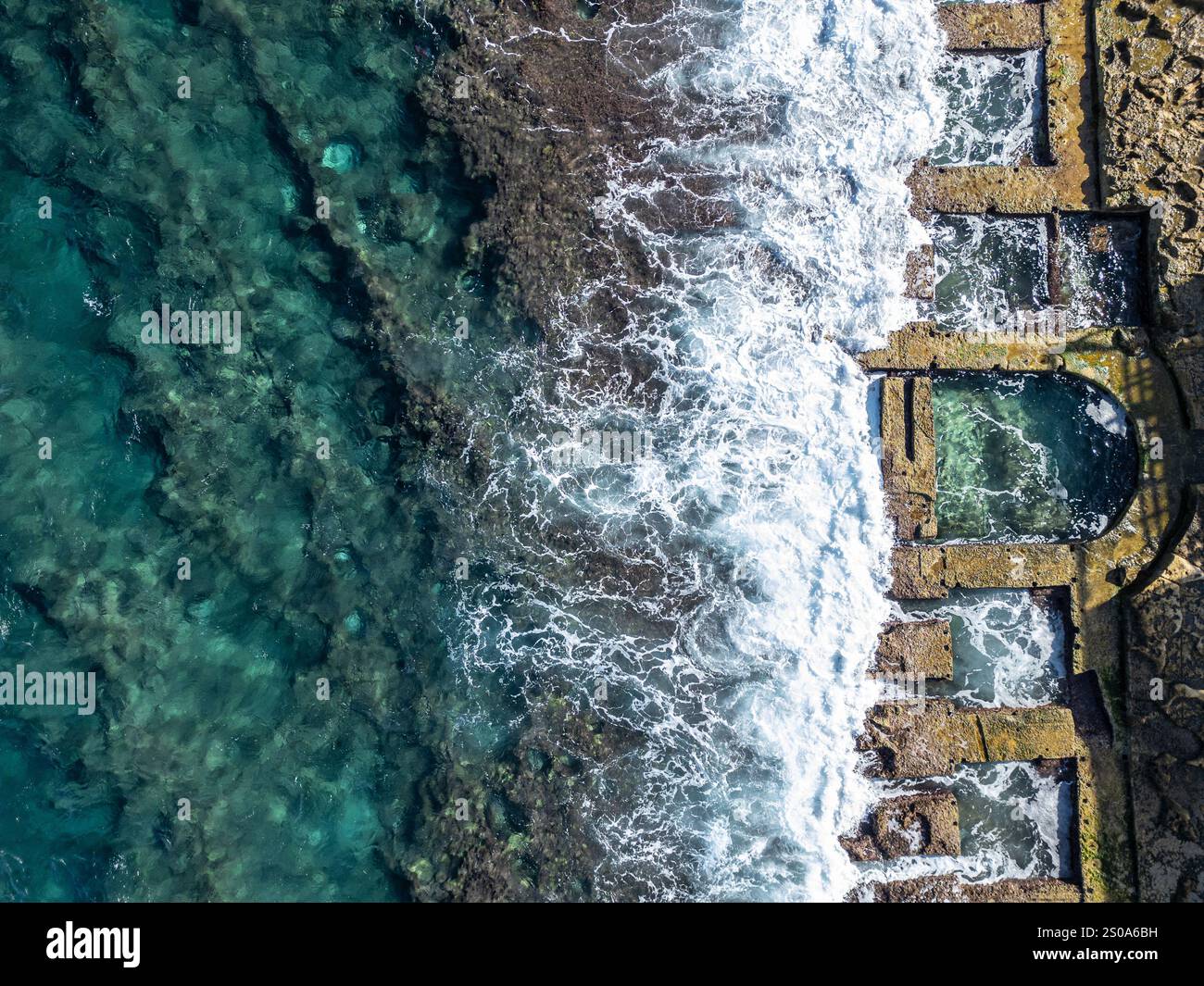 Aerial photo from Roman bath in Sliema, Malta Stock Photo - Alamy