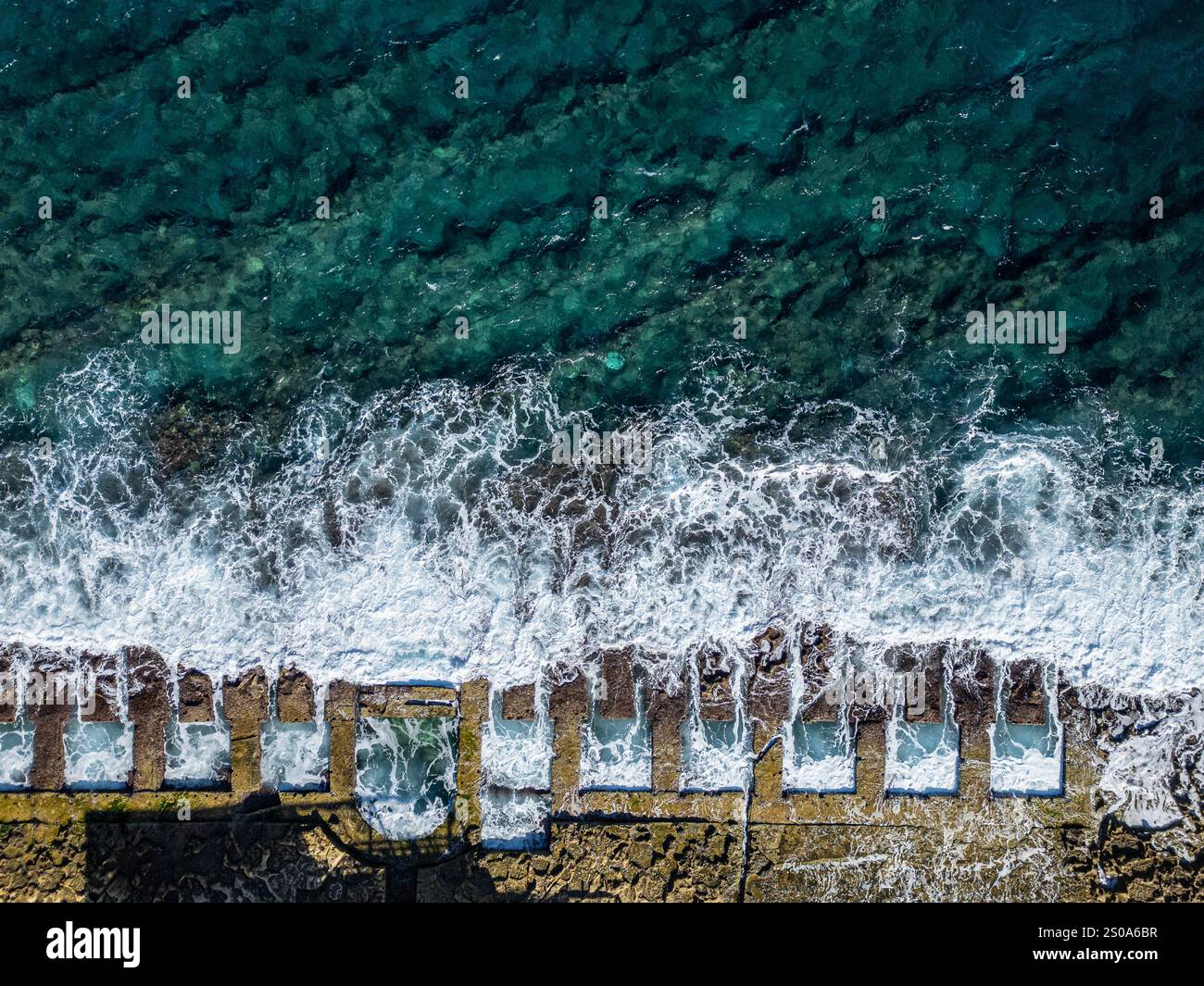Aerial photo from Roman bath in Sliema, Malta Stock Photo - Alamy