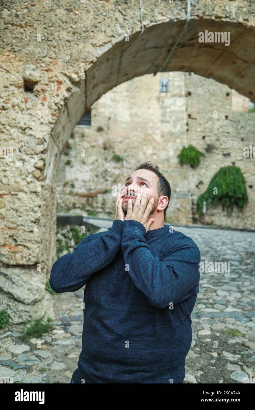 Sky Prayer For A Desperate Man Stock Photo - Alamy