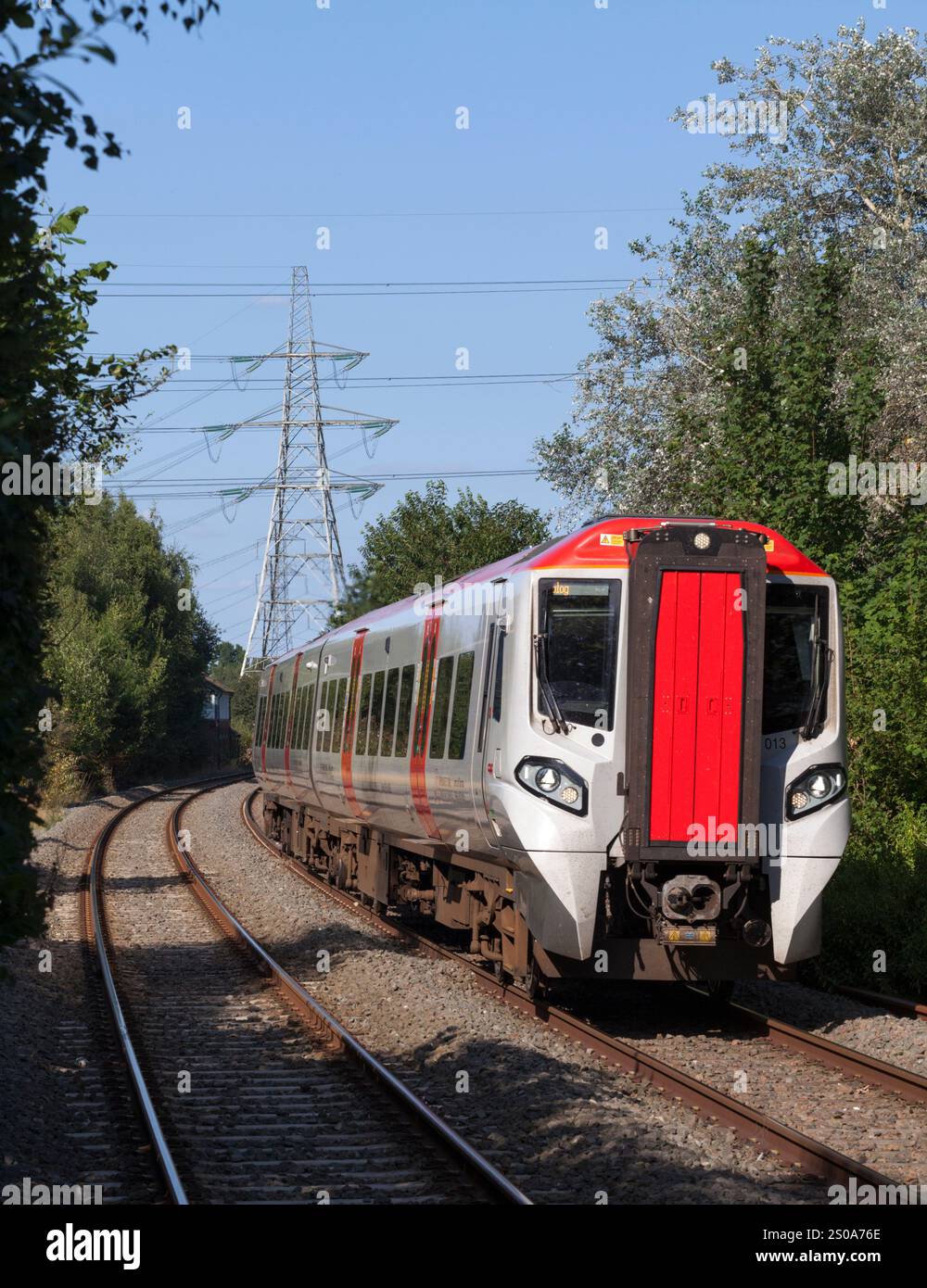 Transport For Wales CAF built class 197 train 197013 running on the ...