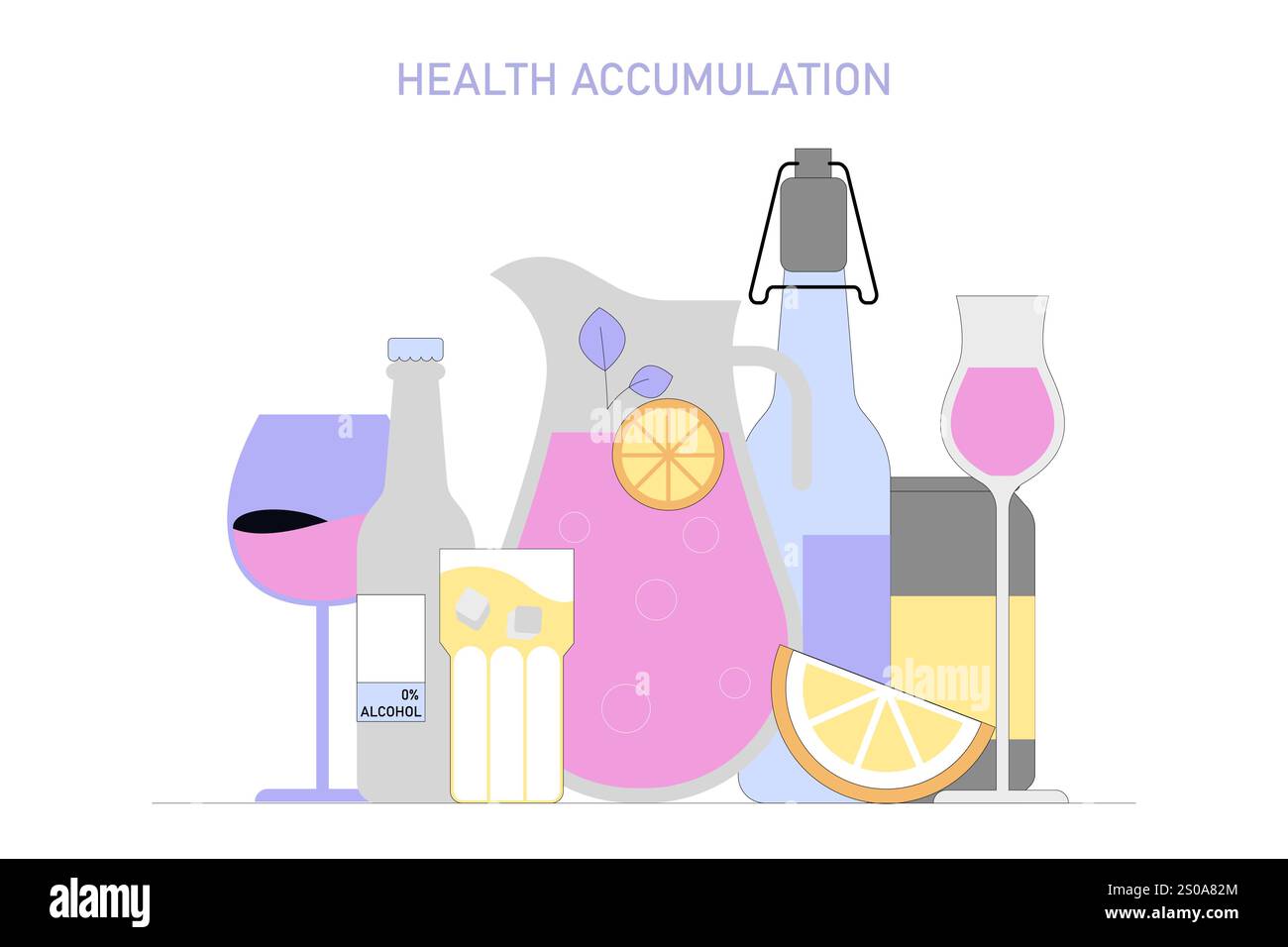 A vibrant and colorful assortment of beverages representing the ...