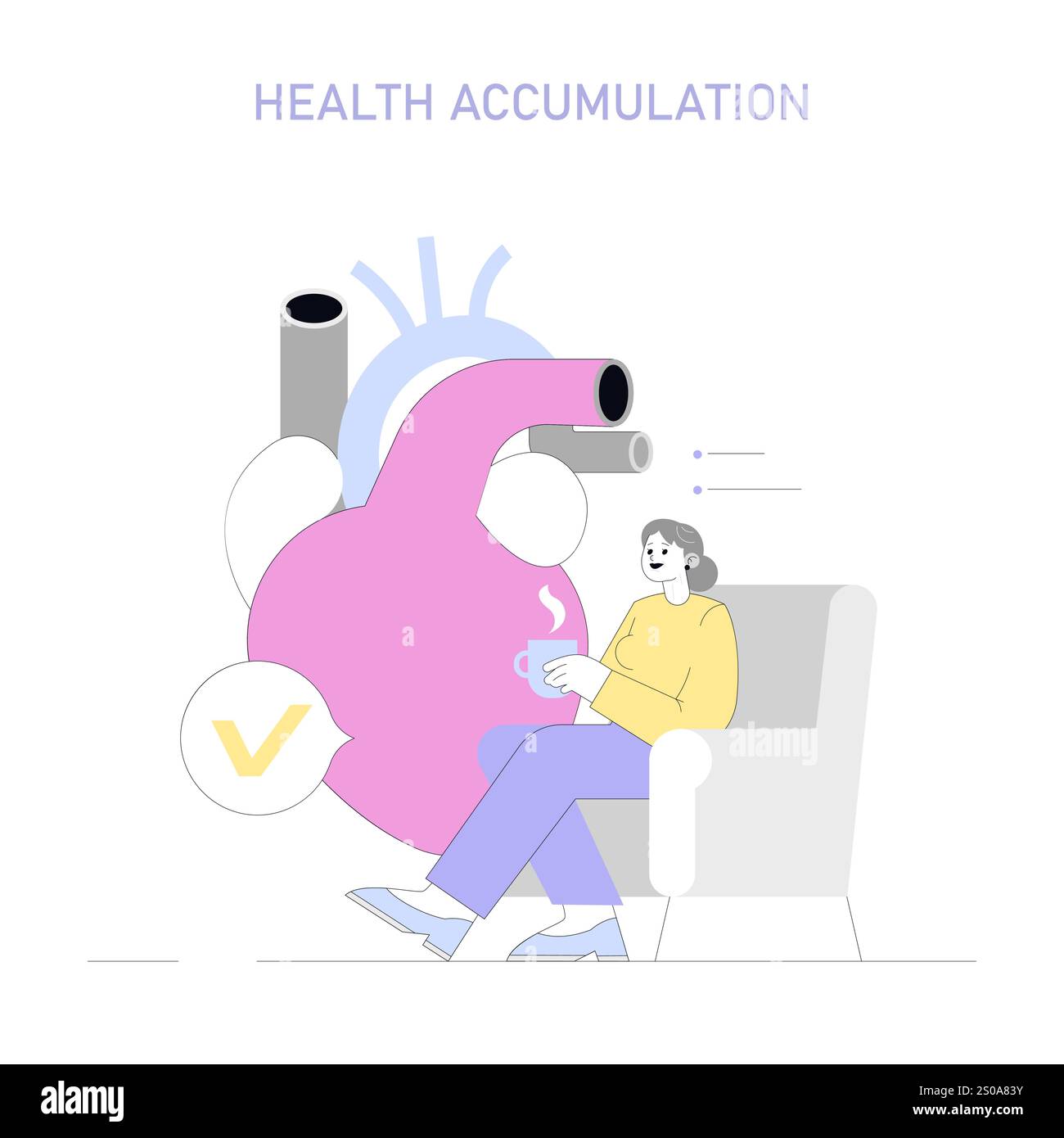 Dry January concept. Illustration of a person abstaining from alcohol ...