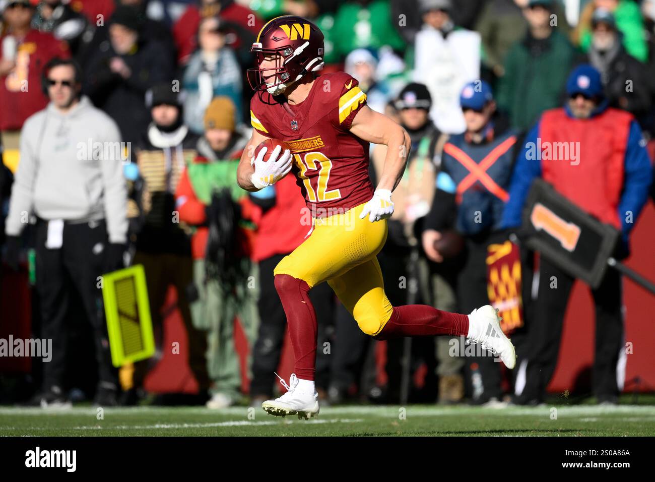 Washington Commanders wide receiver Luke McCaffrey (12) in action ...