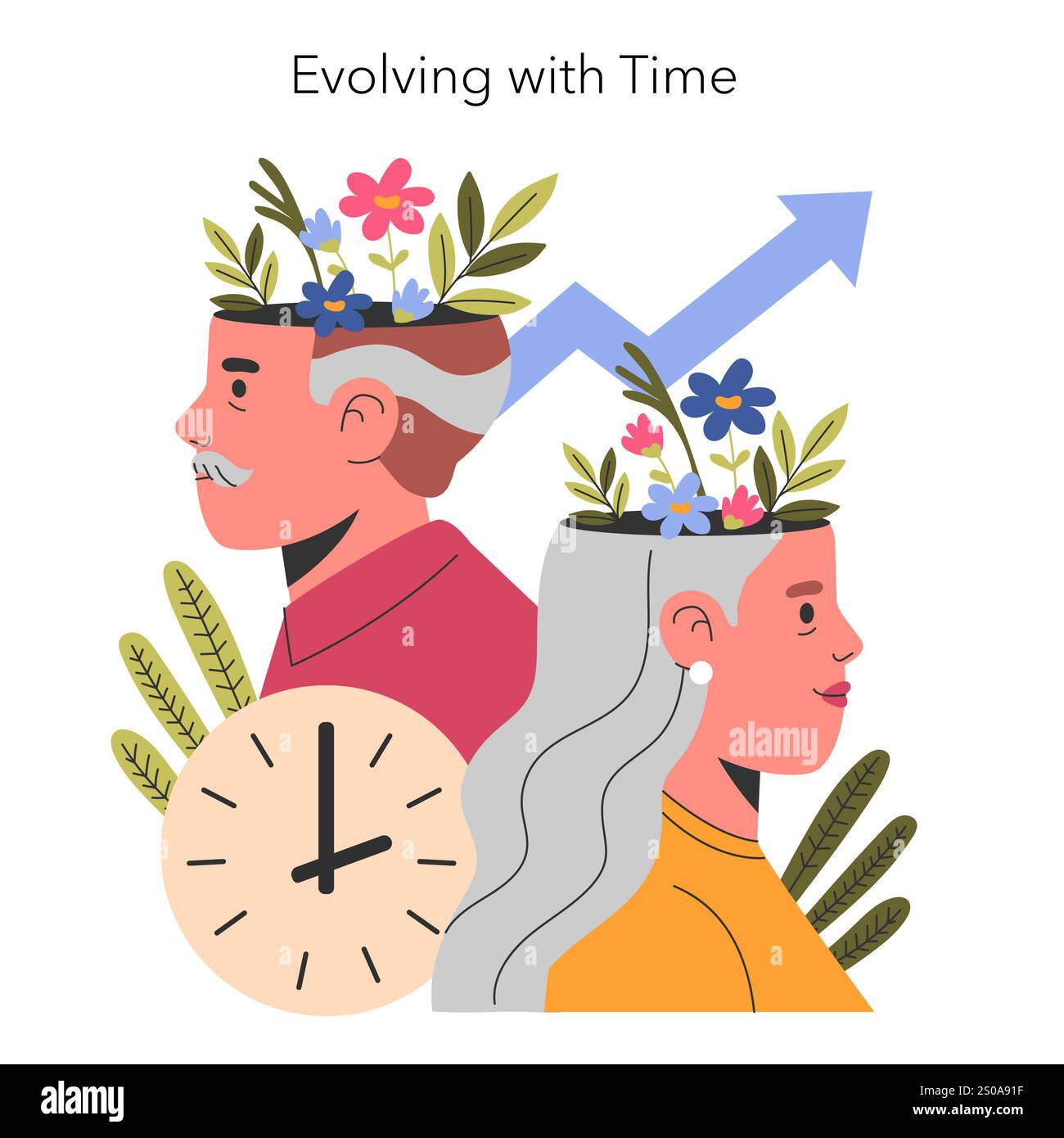 Aging concept timeline Stock Vector Images - Alamy