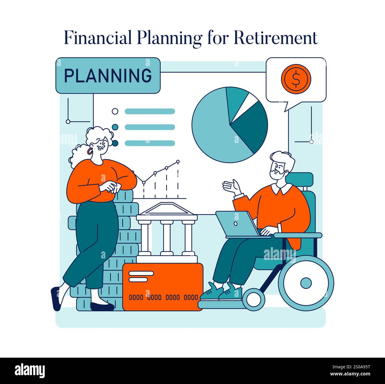 Financial Planning for Retirement concept. Senior couple analyzing ...