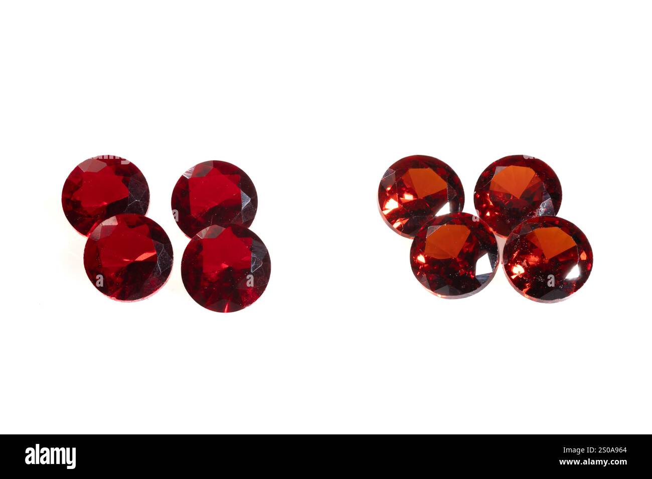 A Close-Up View of Gleaming Red Gems Arranged in Symmetry Stock Photo ...