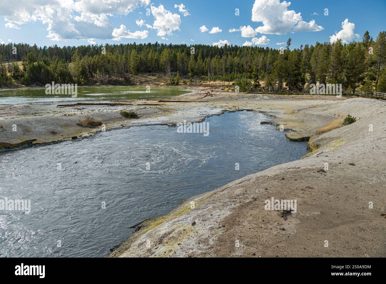 Black Dragon Cauldron, a boiling mud pot in the Mud Volcano Thermal ...