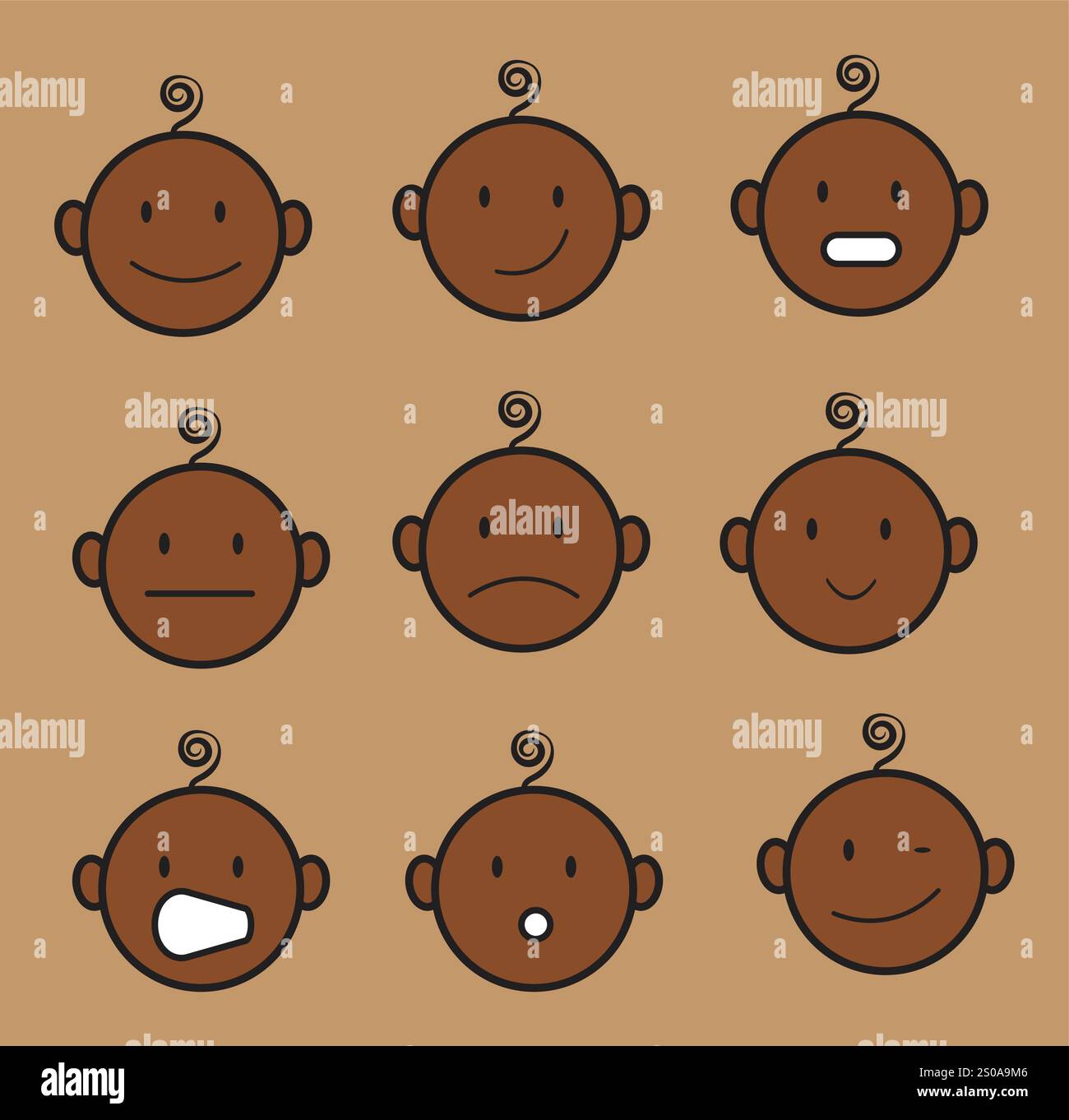 Childhood emotions vector vectors hi-res stock photography and images - Alamy