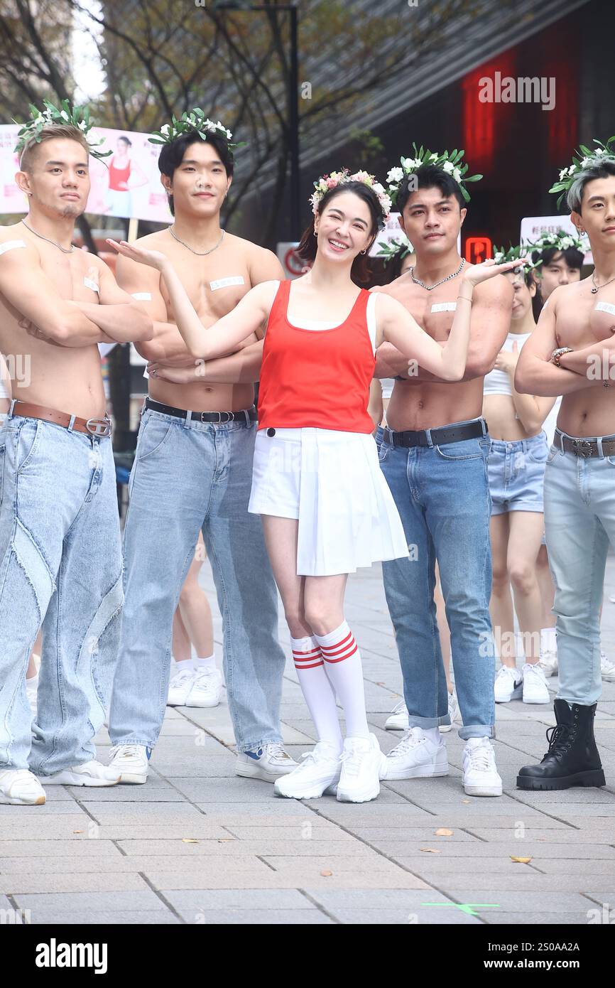 TAIPEI, CHINA - DECEMBER 26, 2024 - Taiwanese actress Sandrine Pinna ...